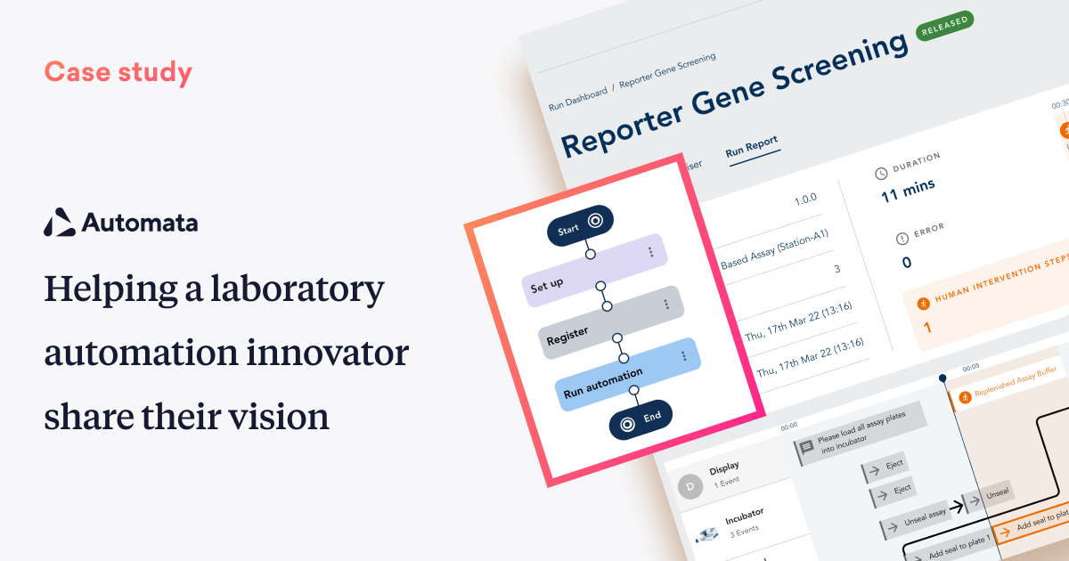 Laboratory Automation UX / UI Design - Automata - Lighthouse London